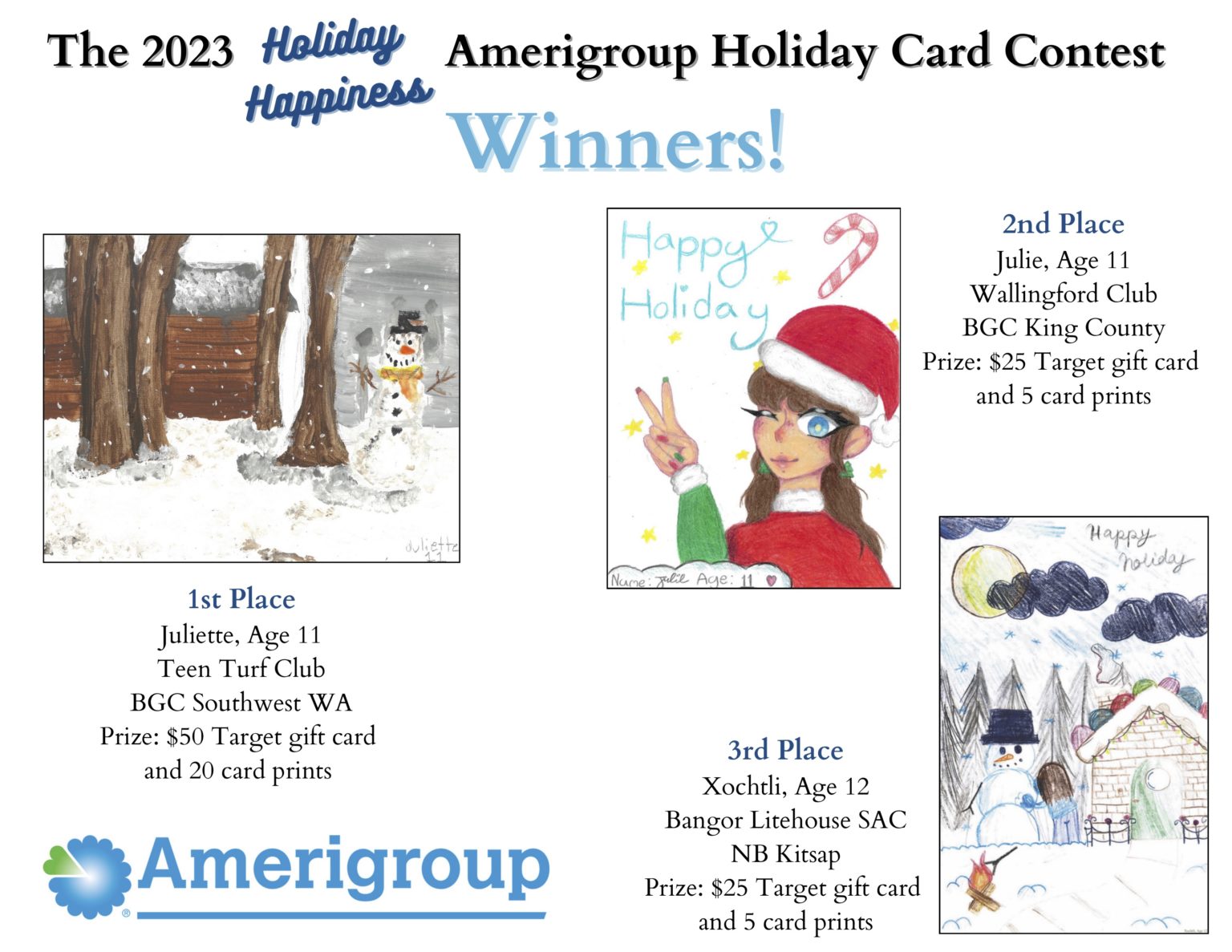 Amerigroup Holiday Happiness Card Contest - Boys & Girls Clubs of ...